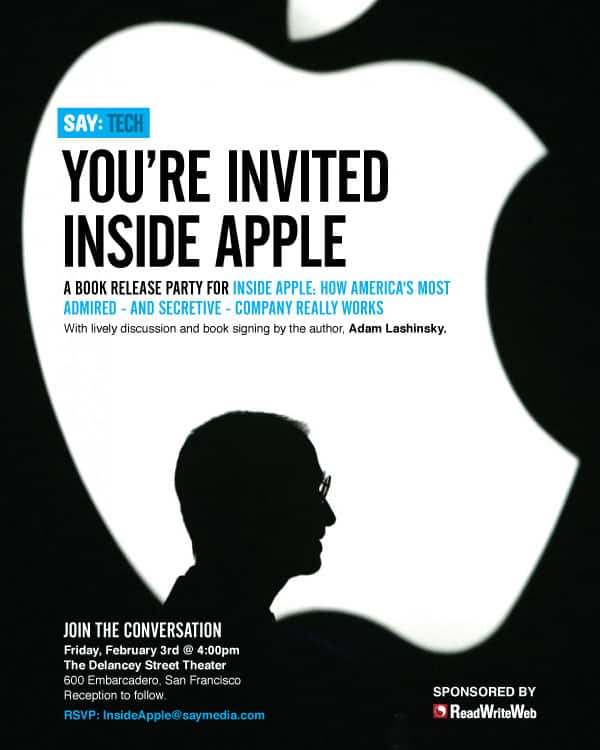 SAY Book Release Party: Inside Apple by Adam Lashinsky - Say Daily