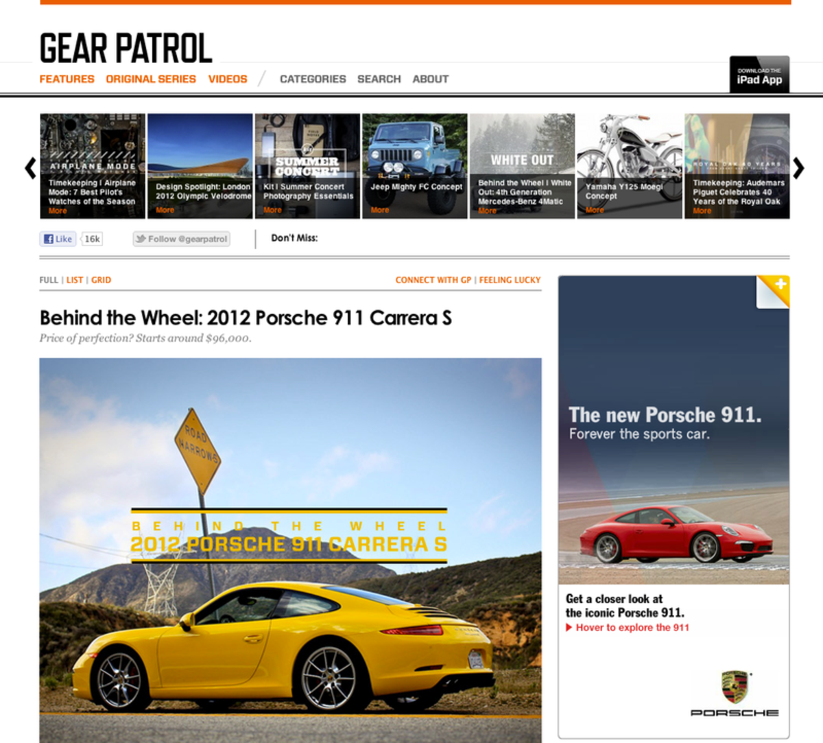 Gear Patrol Gets a New Clean Look - Say Daily